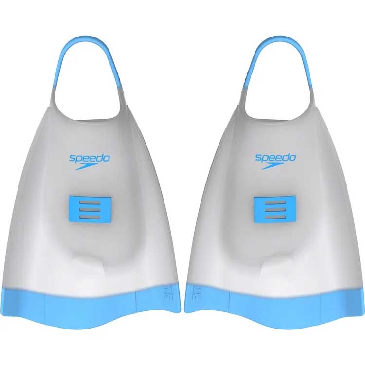 DMC X Speedo Elite Fins - White/ Blue Atoll – Inverted Bodyboarding