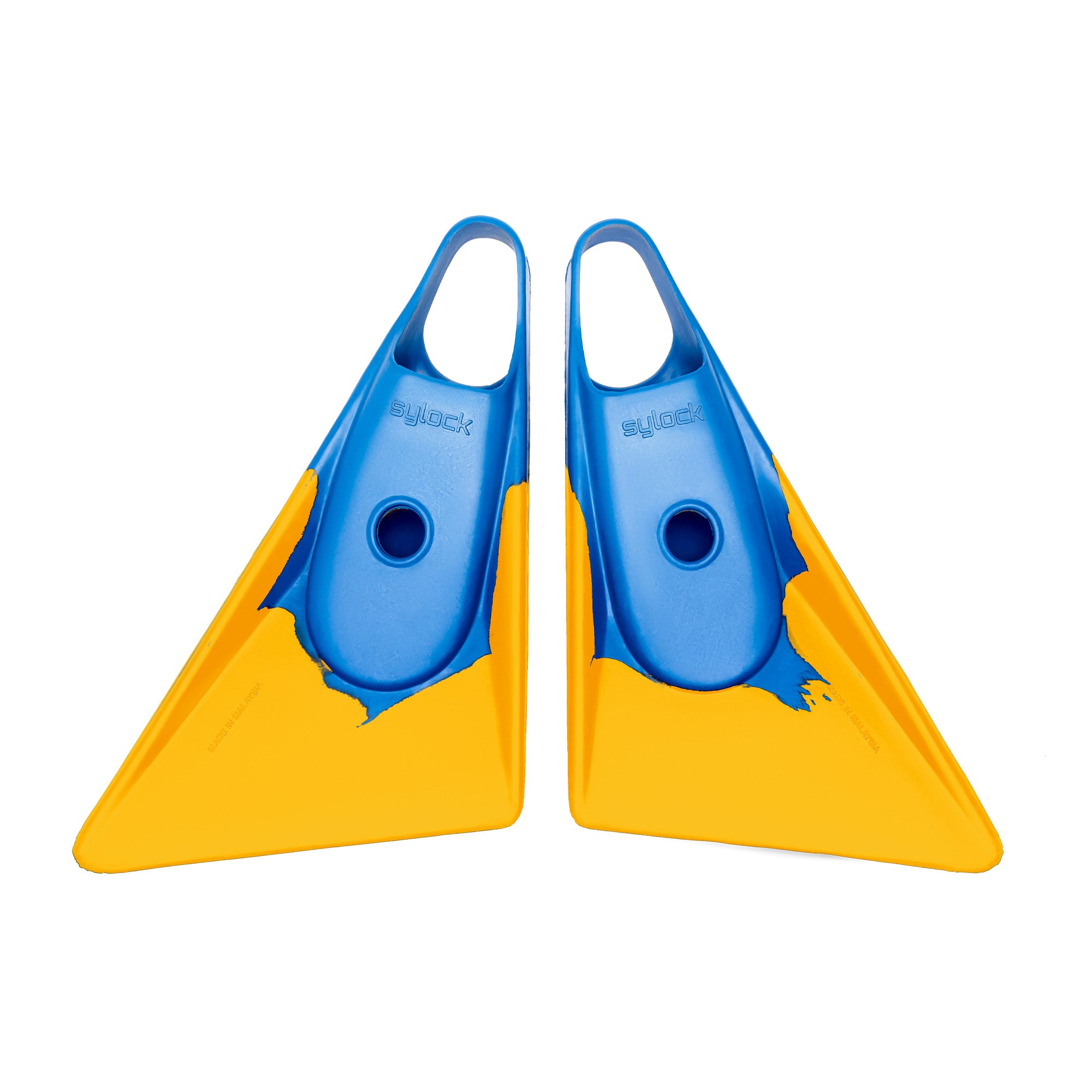 Limited Edition Sylock Fins - Blue/ Sun Gold – Inverted Bodyboarding