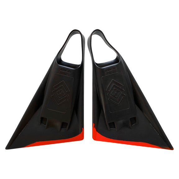 Hubboards Jared Houston Fins - Black/ Red – Inverted Bodyboarding